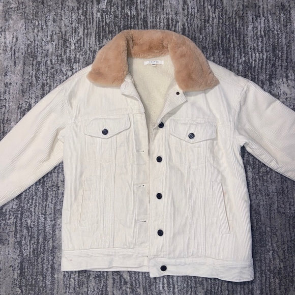PacSun | Jackets & Coats | Pacsun Sherpalined White Cord Trucker Jacket ...